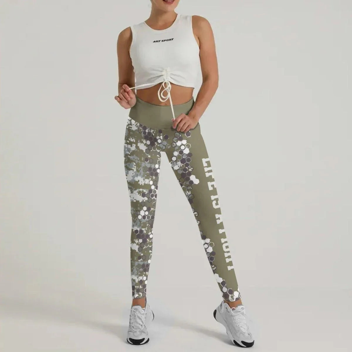 Army Camo Fight Leggings | Veteran Stirrup Pants | Veteran Yoga Pants