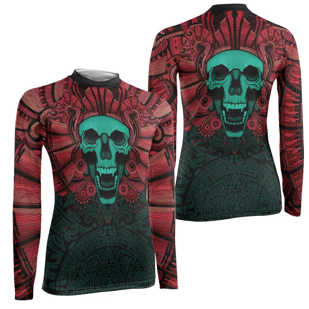 Aztec Heritage Women's Long Sleeve Rash Guard | Warrior BJJ Shirt
