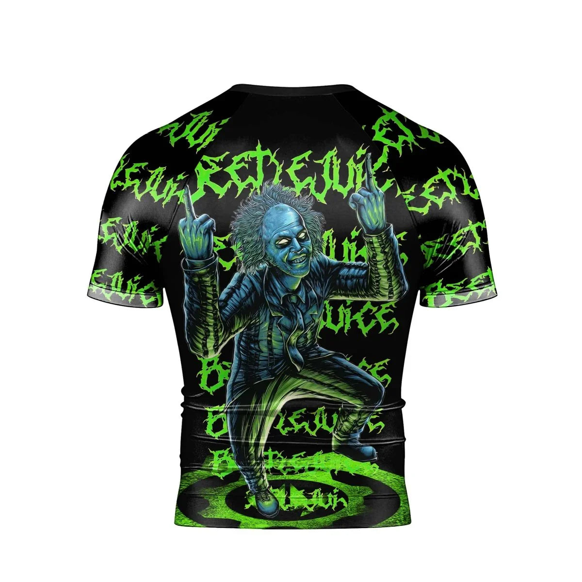 Beetlejuice Is Back Men's Short Sleeve Rash Guard
