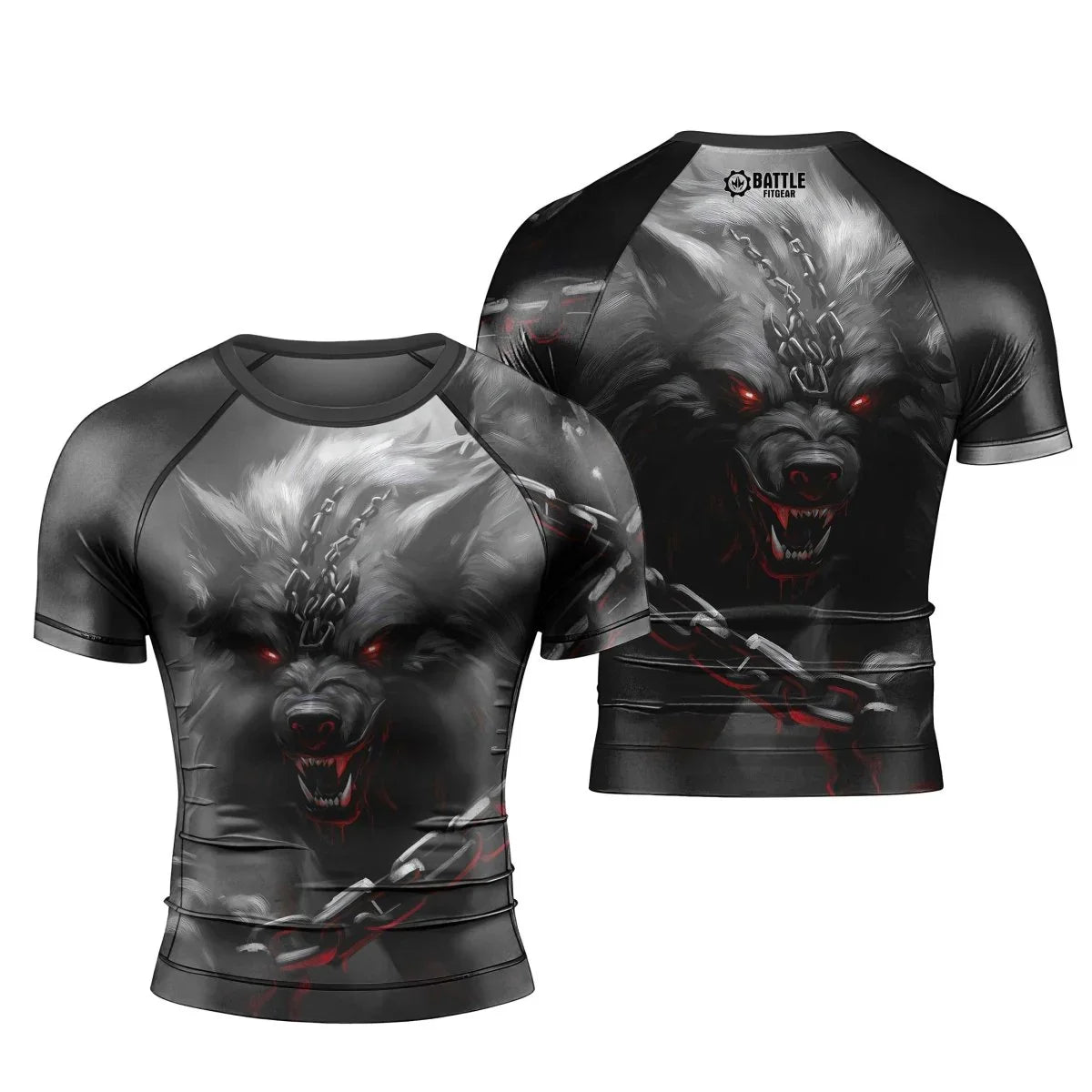 Chain Wolf Men's Short Sleeve Rash Guard - Flexibility & Comfort