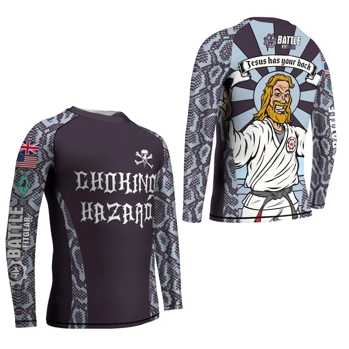 Choking Hazard Kids Rash Guard | Jesus Rash Guard | Jesus Fightwear
