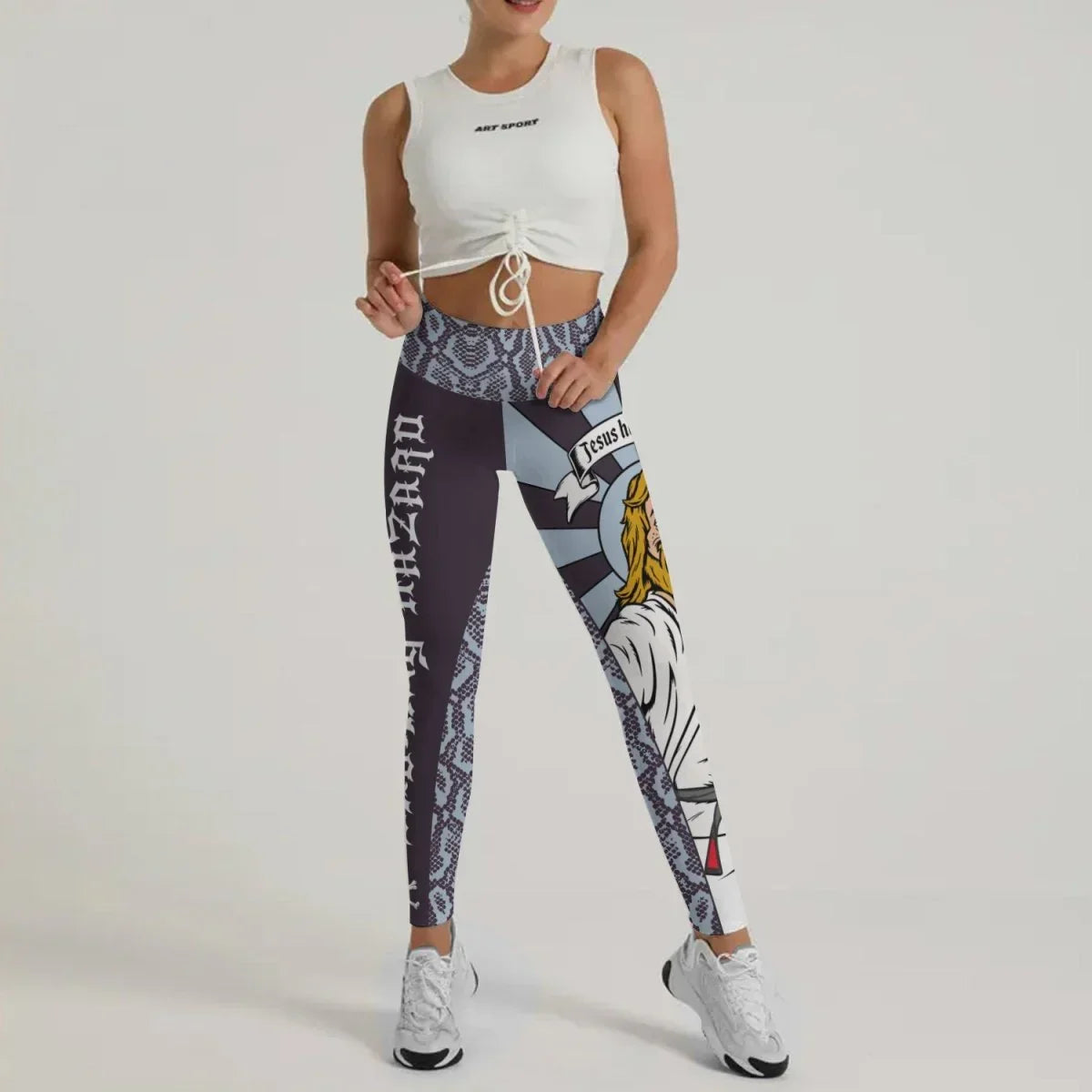 Choking Hazard Leggings | Jesus Stirrup Pants | Jesus Yoga Pants