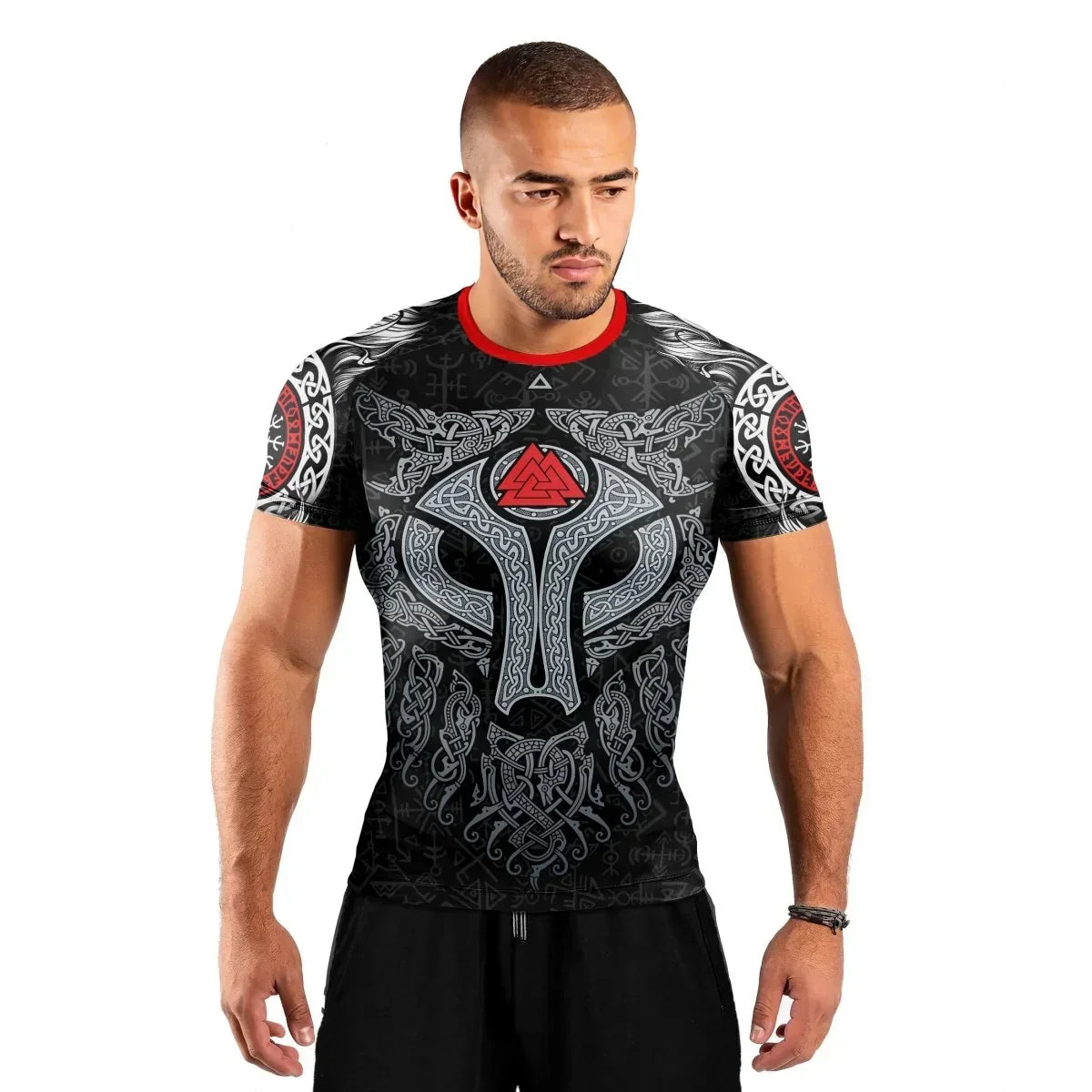 Cool Wolf Vegvisir Men's Short Sleeve Rash Guard for Training