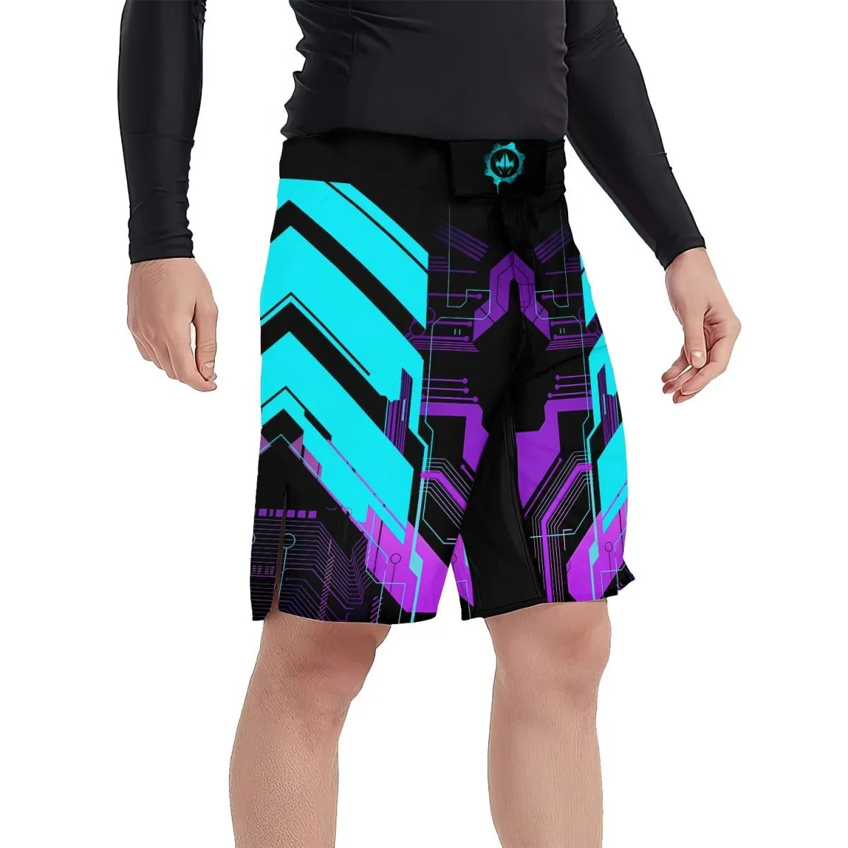 Cyberpunk Ultraviolet Fight Shorts - High-Quality Training Gear