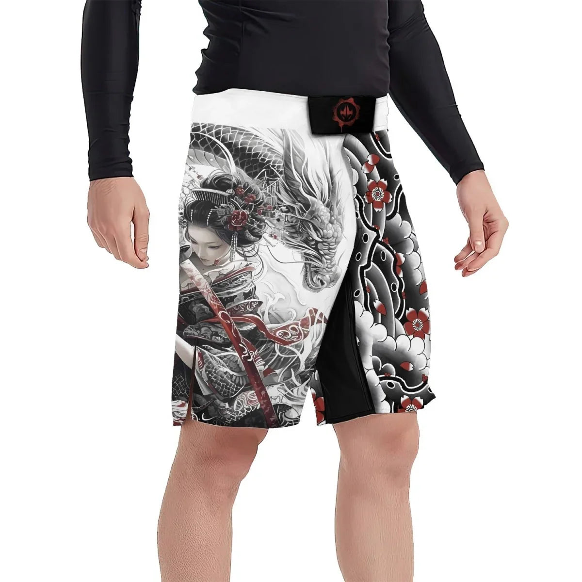 Dragon Geisha Fight Shorts - Perfect for MMA & Boxing