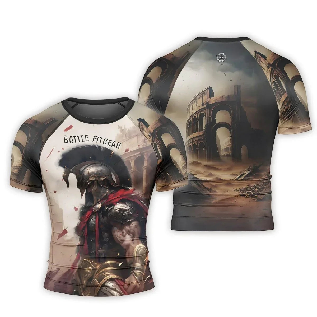 Gladiator Men's Short Sleeve Rash Guard | Gladiator Workout Shirt
