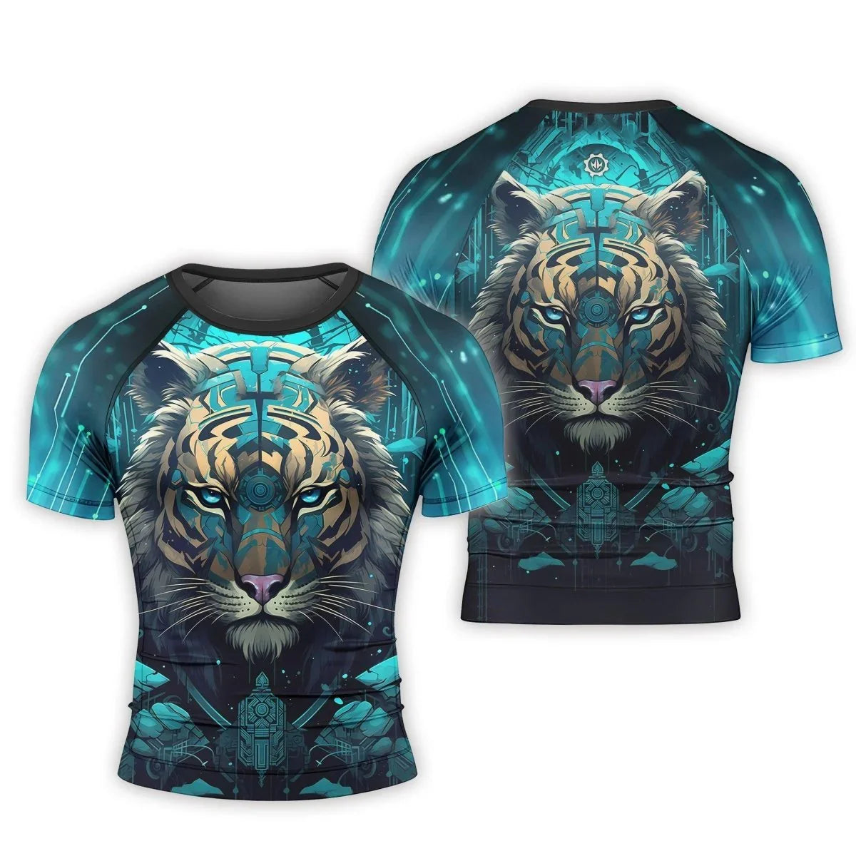 Tiger Light Men Short Rash Guard | Tiger Compression Shirt
