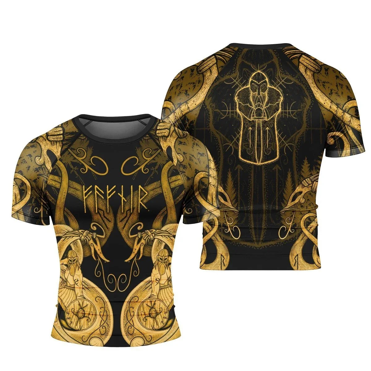 Thor Son Of Odin Short Sleeve Rash Guard | Thor Compression Shirt