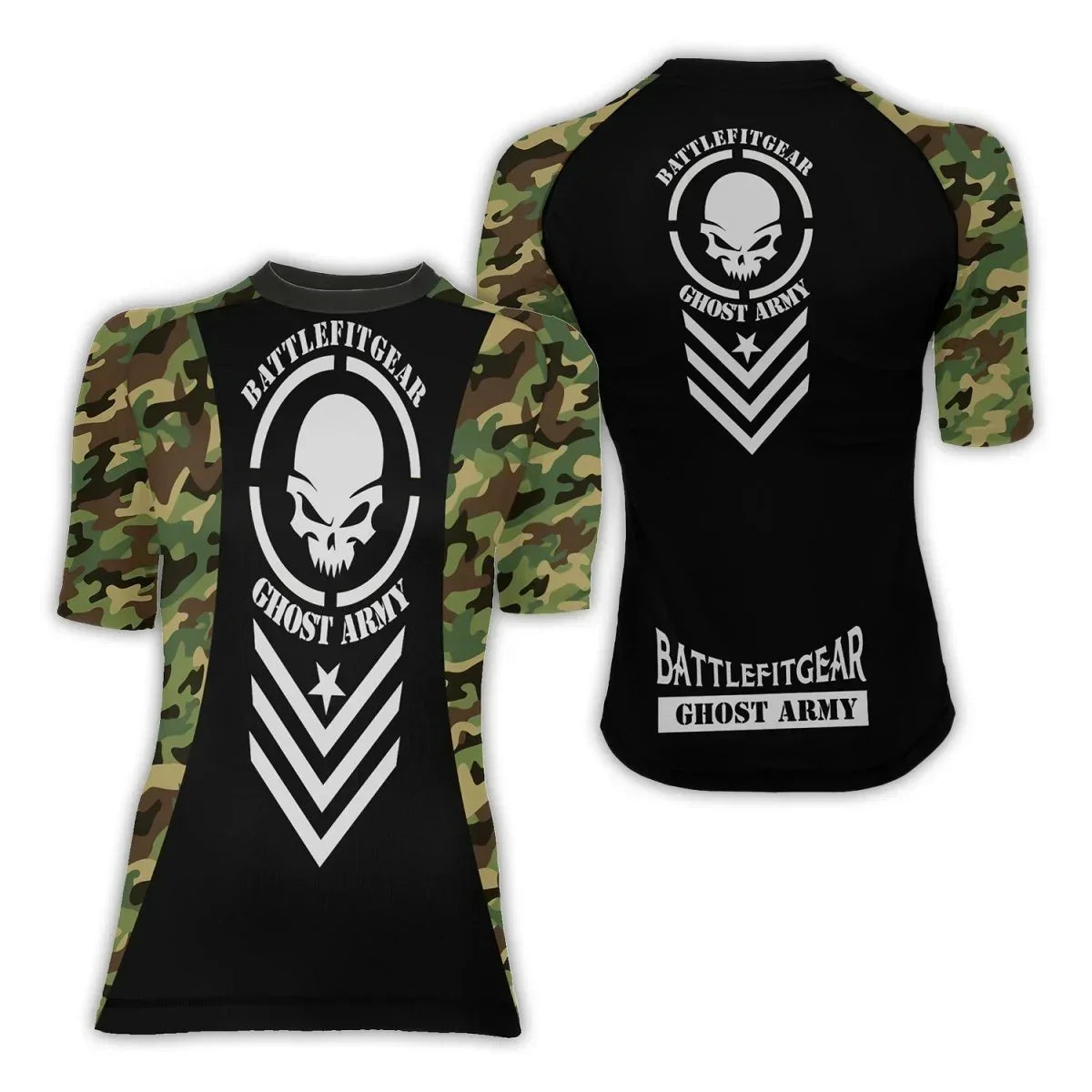Ghost Army Women's Short Sleeve Rash Guard | Veteran rash guard