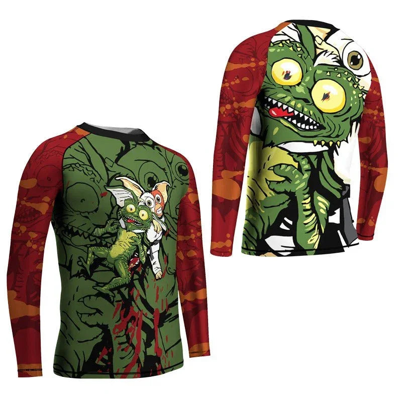 Gizmo Choking Gremlins Kids Rash Guard | Christmas Kids Rash Guard