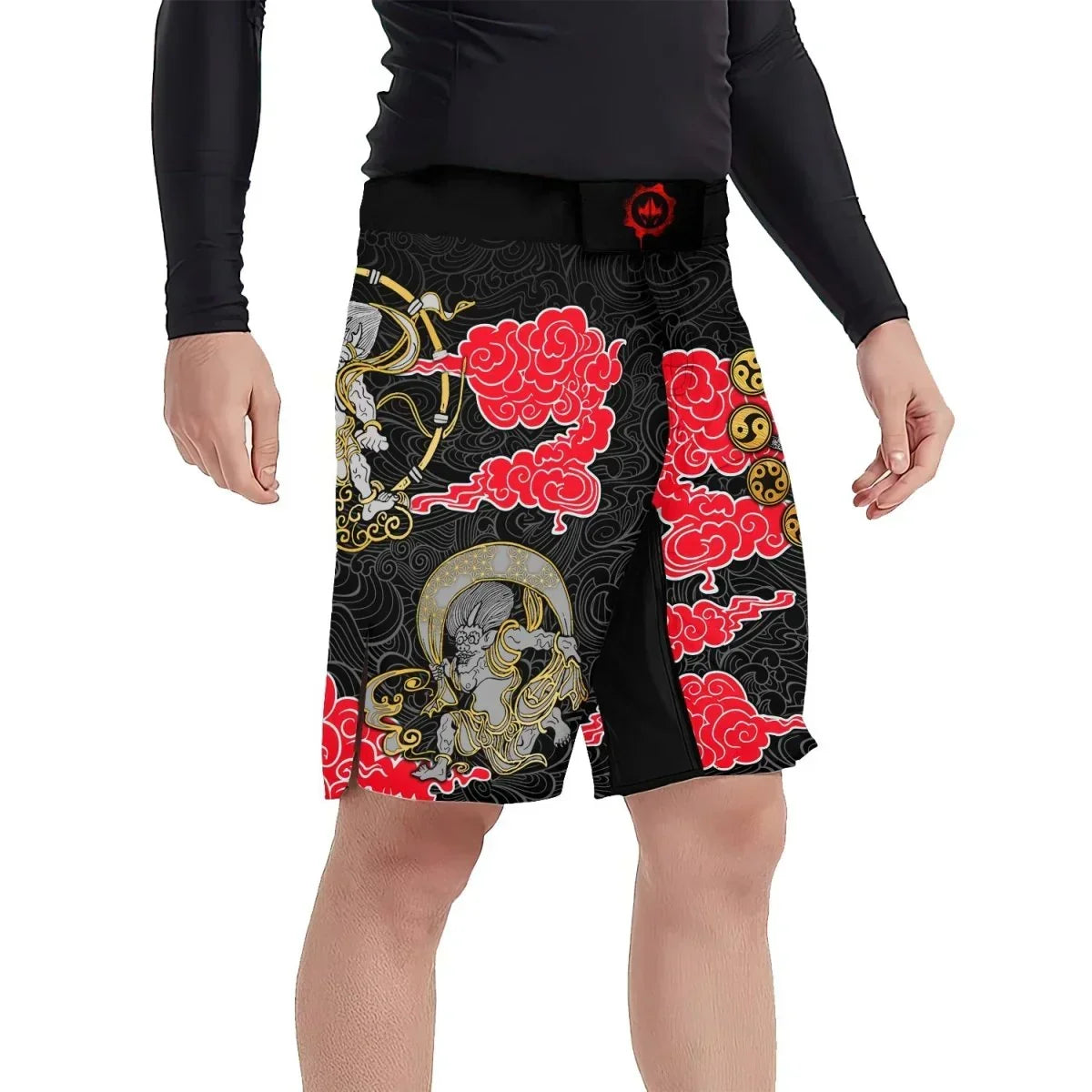 Japanese Raijin And Fujin Fight Shorts - High Quality