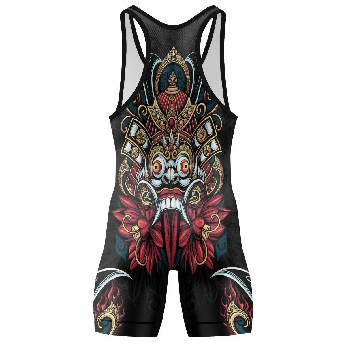 Japanese Weird Samurai Helmet Wrestling Singlets