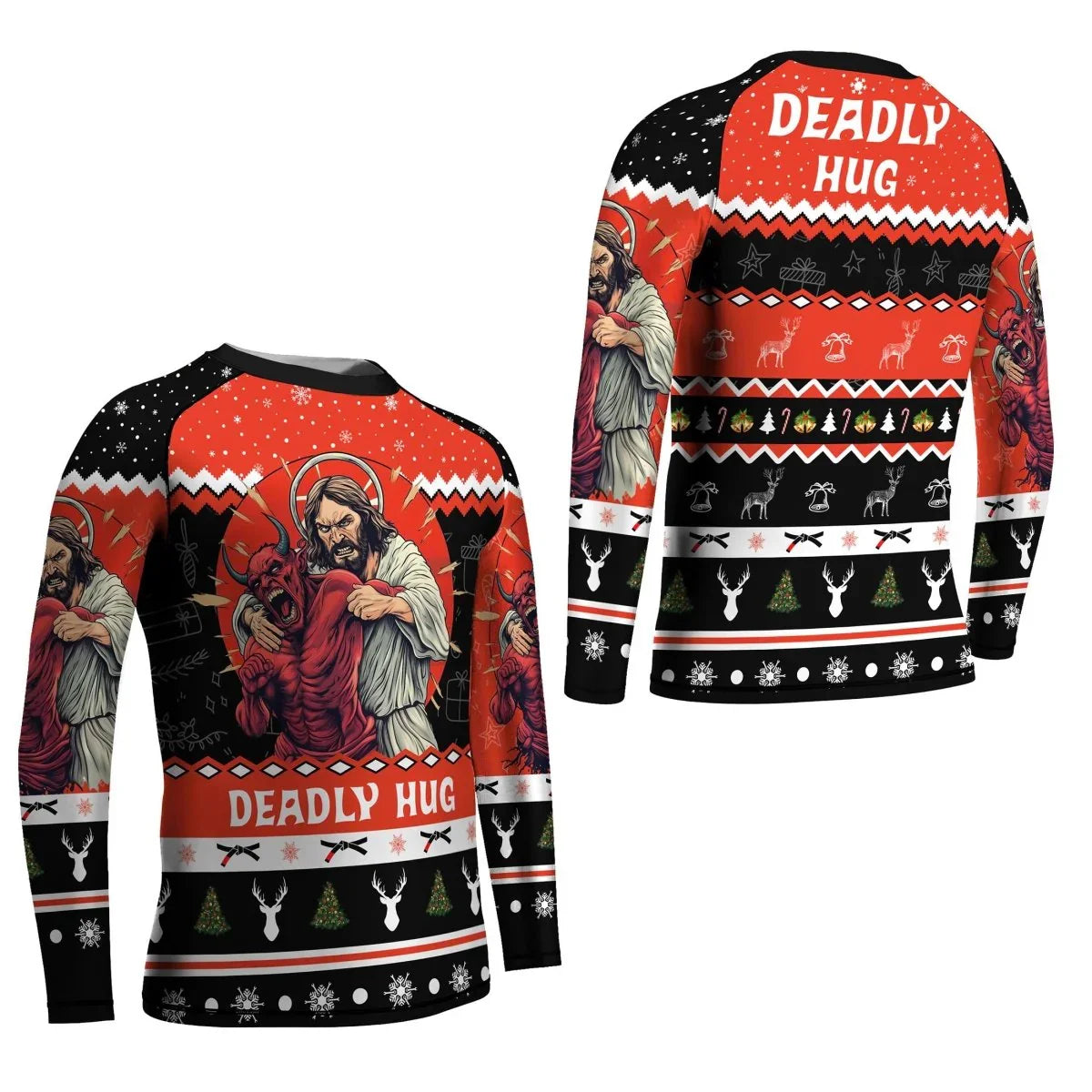 Jesus Deadly Hug Kids Rash Guard | Athletic Wear