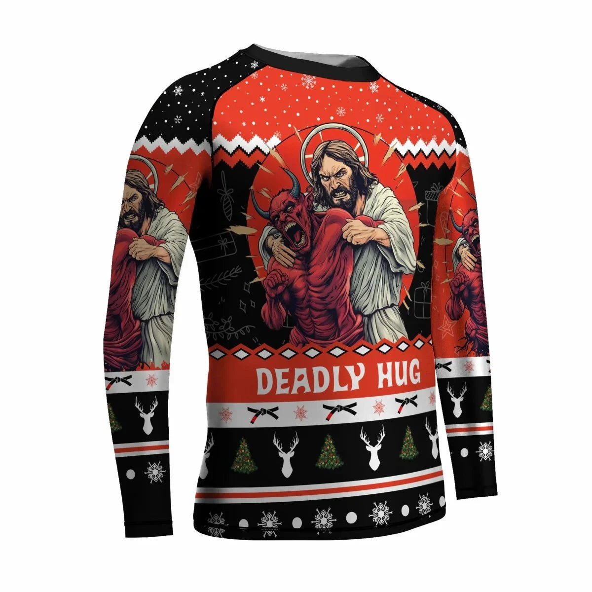 Jesus Deadly Hug Kids Rash Guard | Athletic Wear