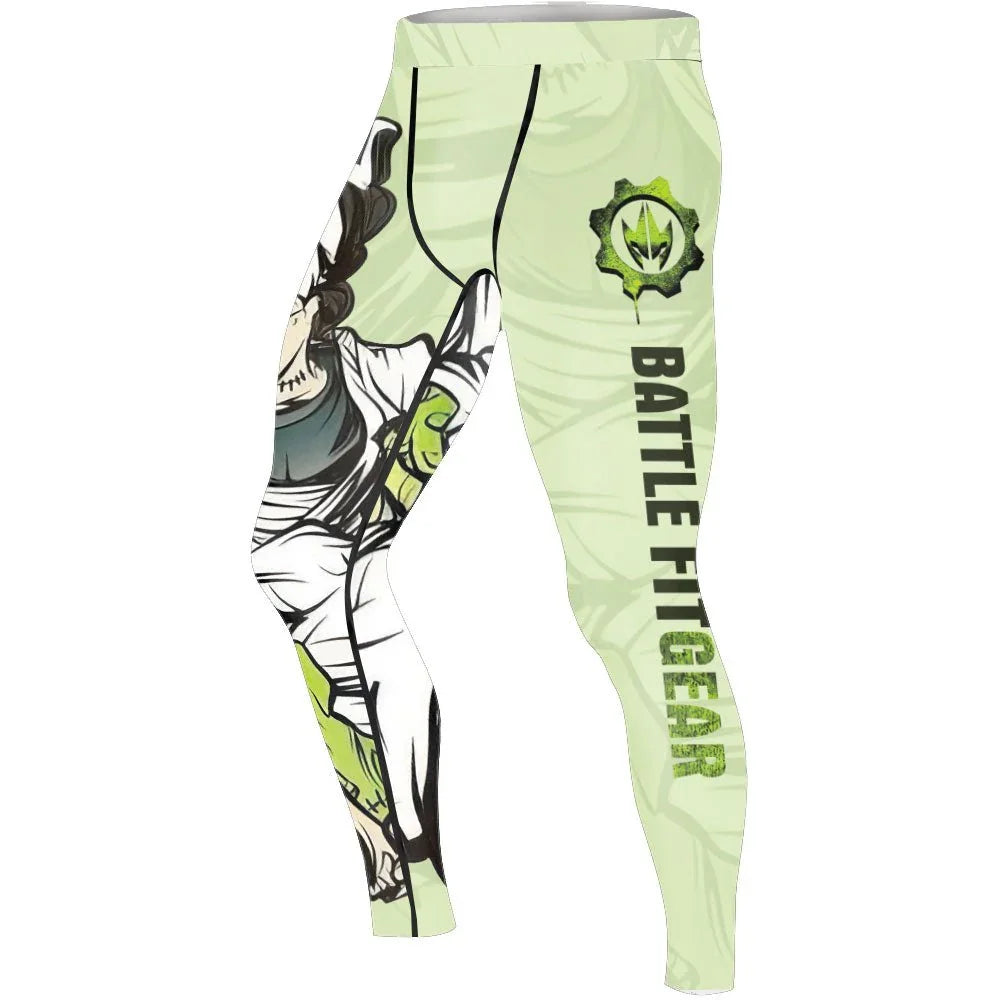 Jiu Jitsu Frankenstein Men's Compression Leggings | Yoga Tights