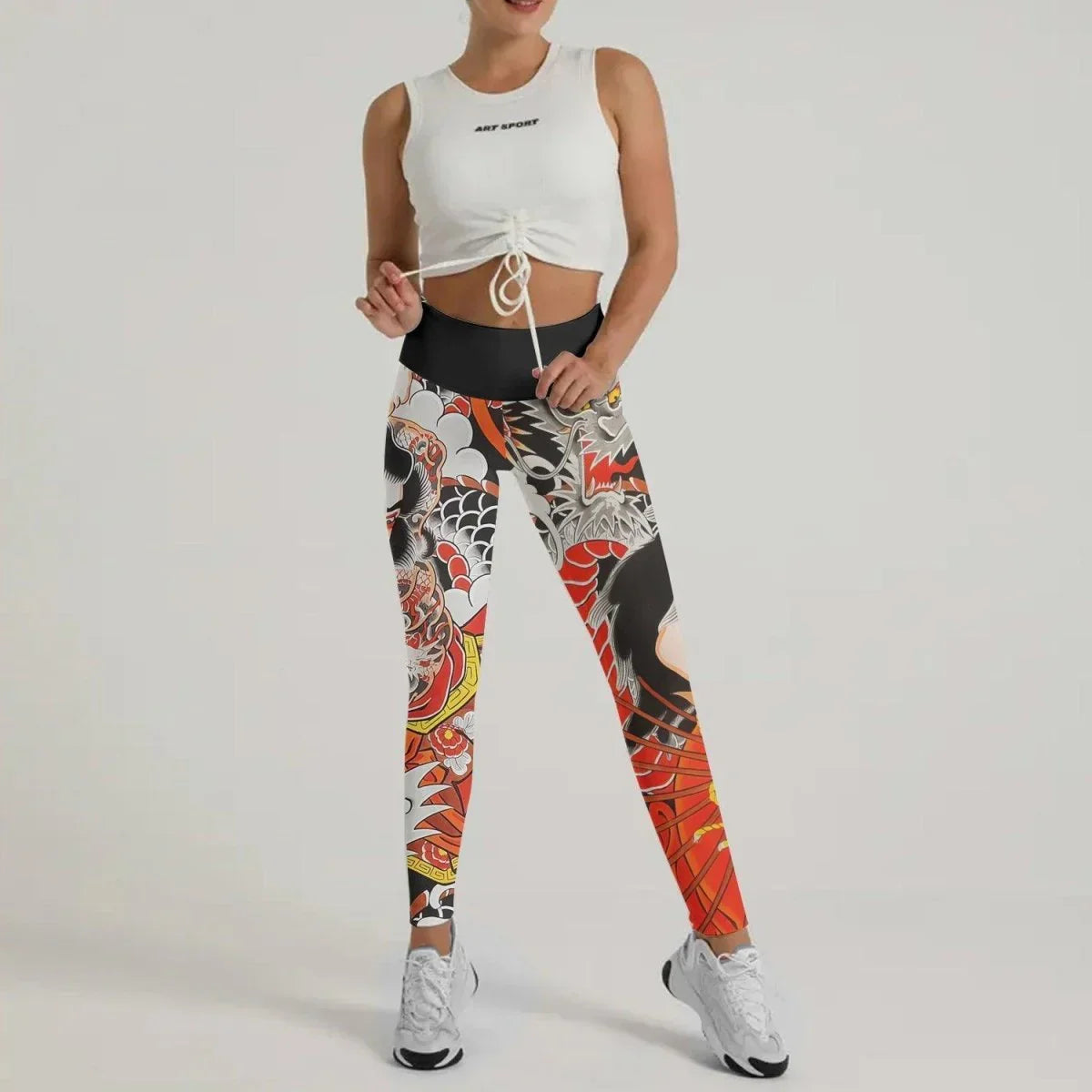 Kumonryu Shishin VS Tamatori Hime Leggings | Japanese God Gym Pants