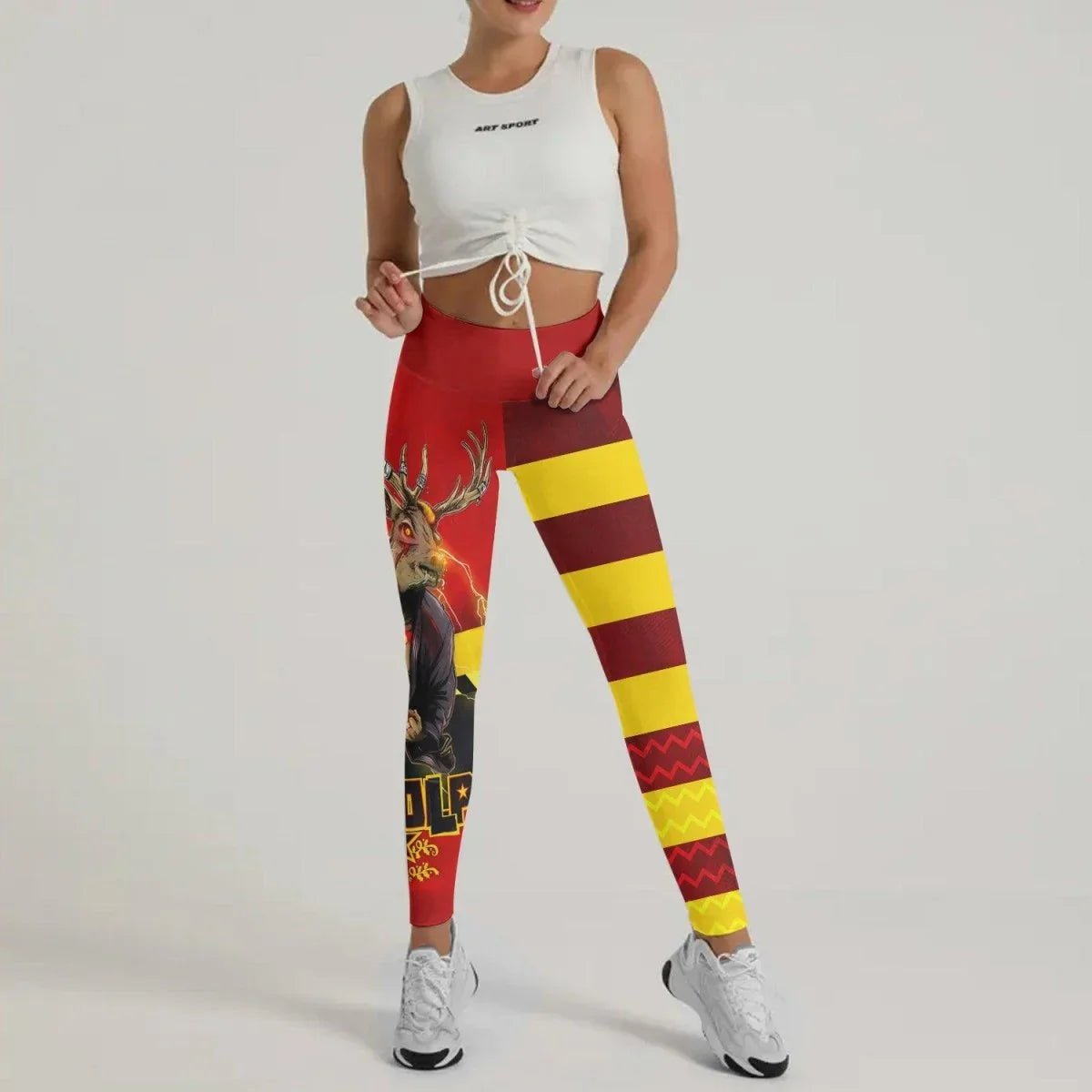 Hudolph The Red Belt Reindeer Leggings - Comfortable & Stylish