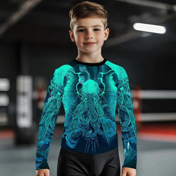 Leviathan of Madness Kids Rash Guard | Cthulhu Rash Guard