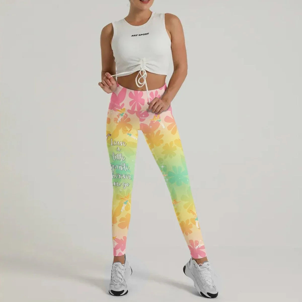 Lovely Tinker Bell Leggings | Stirrup Pants | Fitness Leggings
