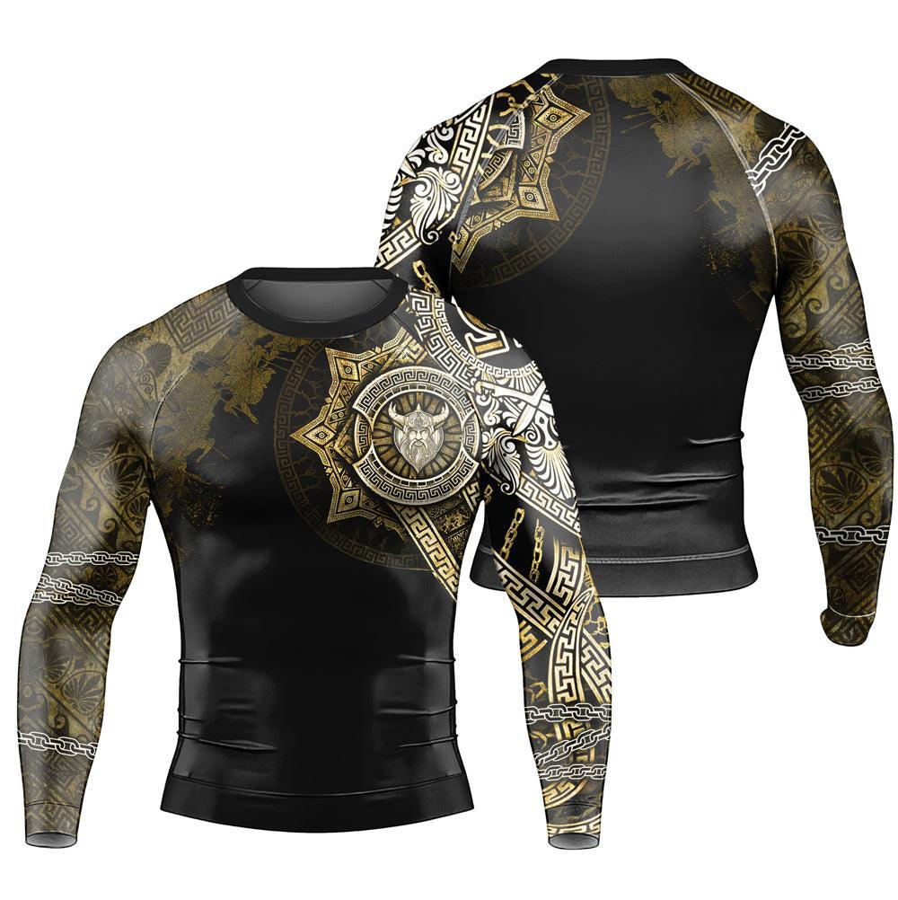 Viking Warrior Medal Long Sleeve Rash Guard | Viking Rashguard