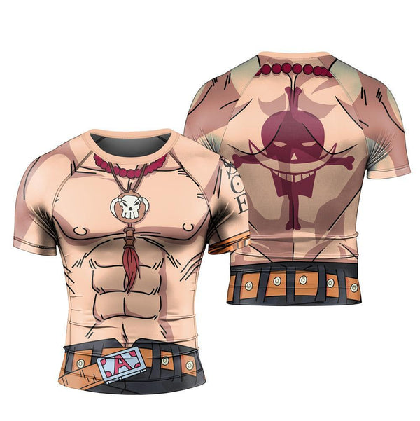 Ace One Piece Short Sleeve Rash Guard | One Piece Martial Art Shirt