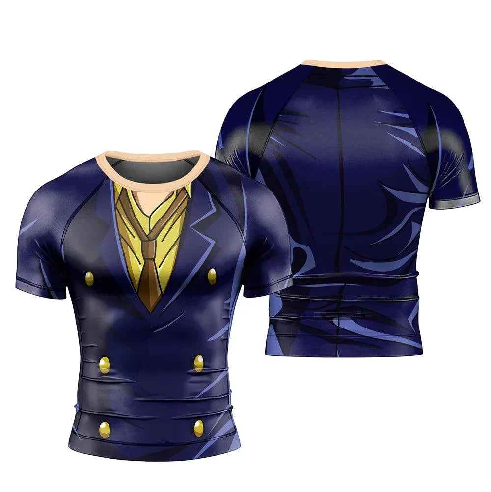 Black Leg Sanji One Piece Short Rash Guard | One Piece Compression