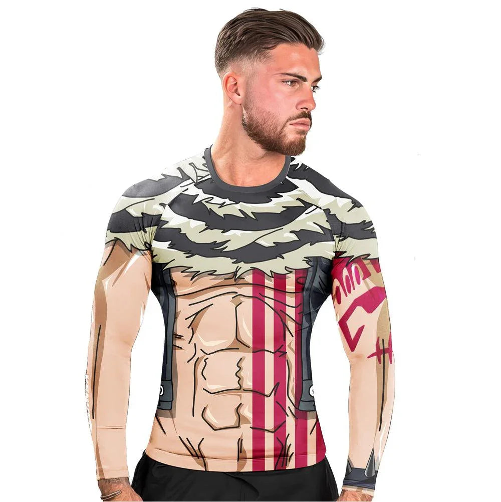 Katakuri One Piece Long Sleeve Rash Guard | One Piece BJJ Rashguard
