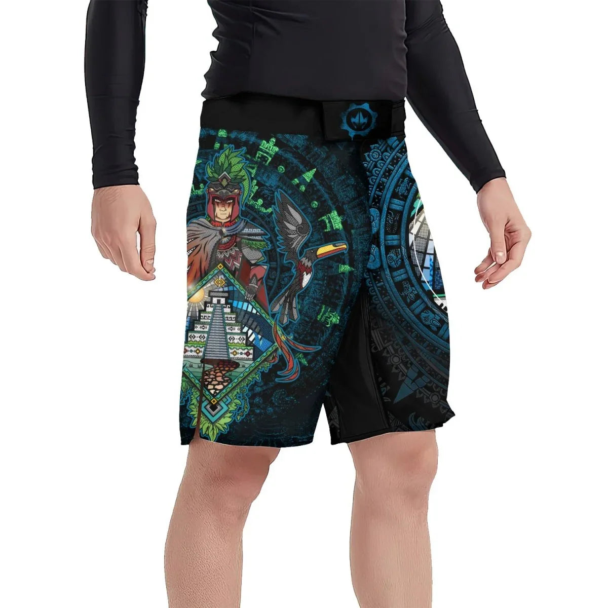 Mayan Guardian Fight Shorts | Aztec Compression Shorts