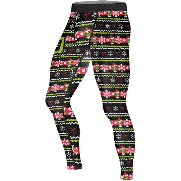 Merry Whatever Men's Compression Leggings - Comfortable Sports Tights