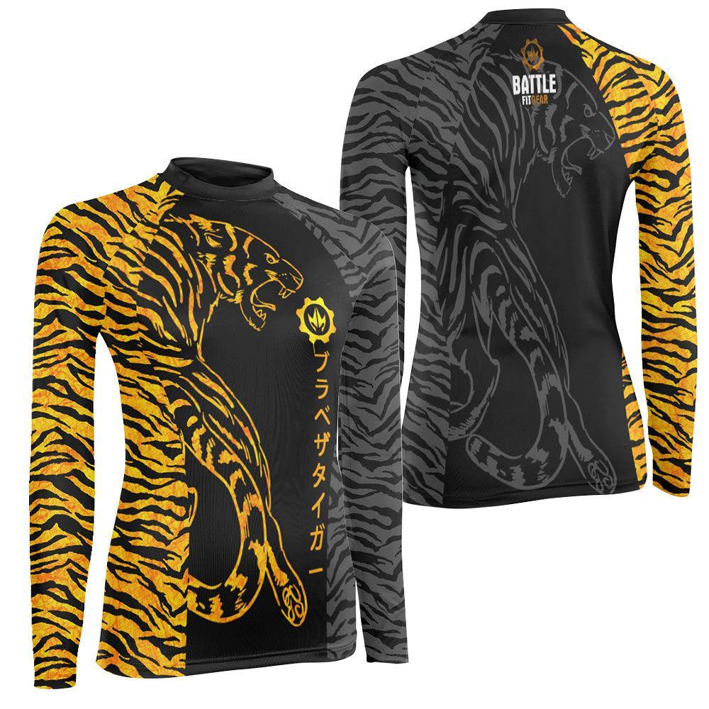 Tiger's Reflection Women's Long Sleeve Rash Guard | Tiger Rash Guard