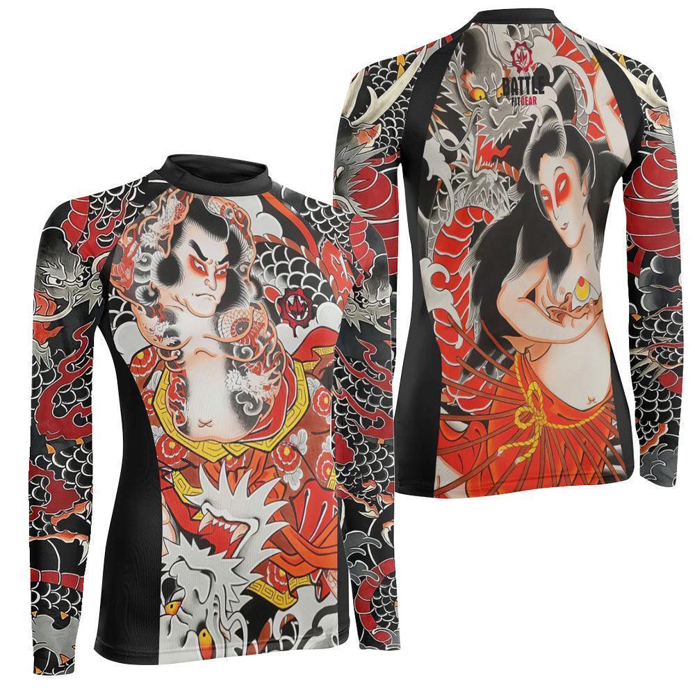 Kumonryu Shishin VS Tamatori Hime Women's Long Sleeve Rash Guard