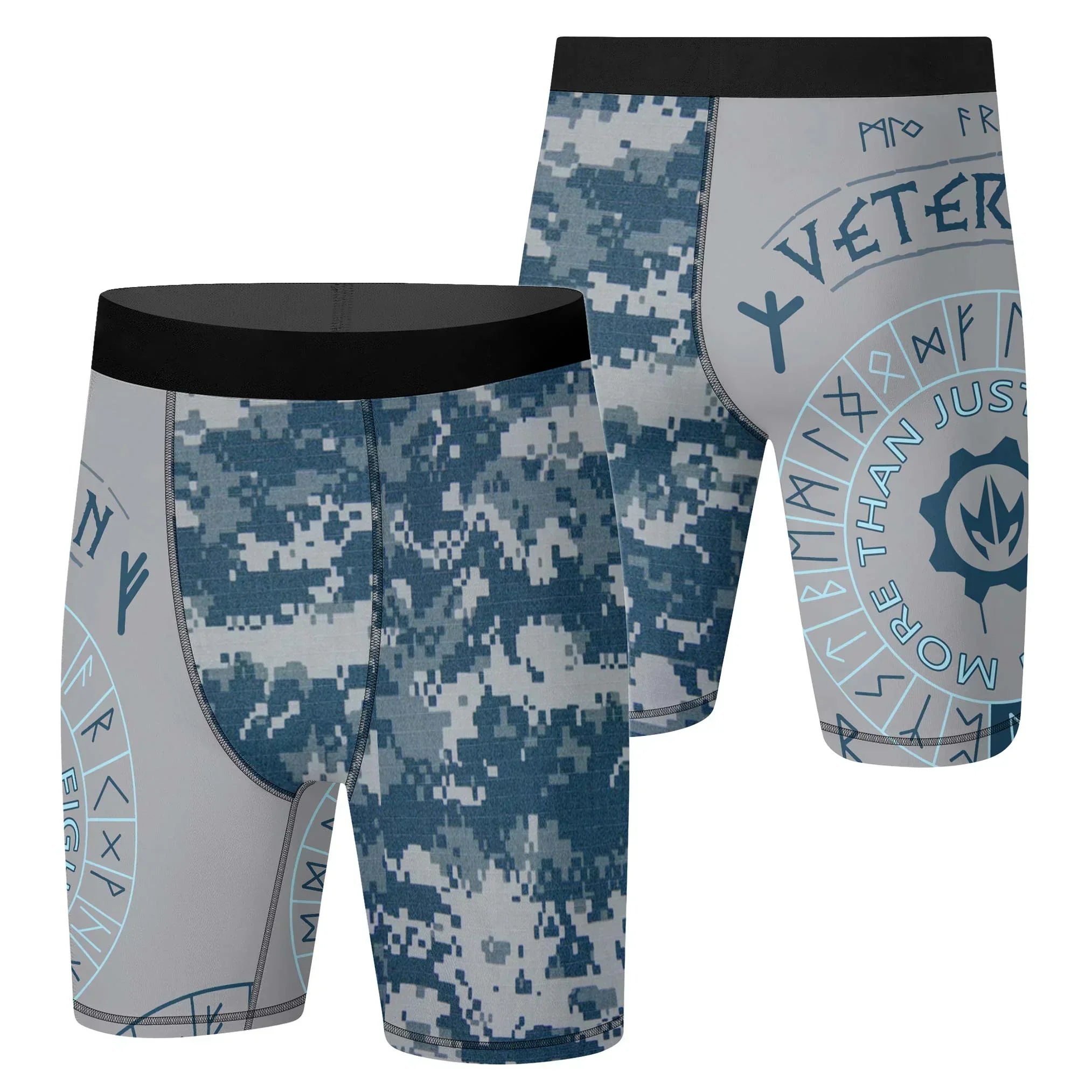 Navy Veteran Viking Compression Shorts - Muscle Support