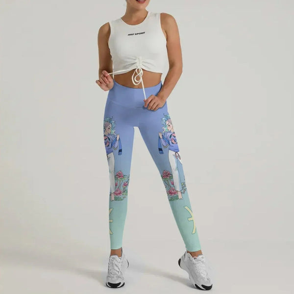 Pisces Mom Zodiac Fighter Leggings - Comfortable & Stylish