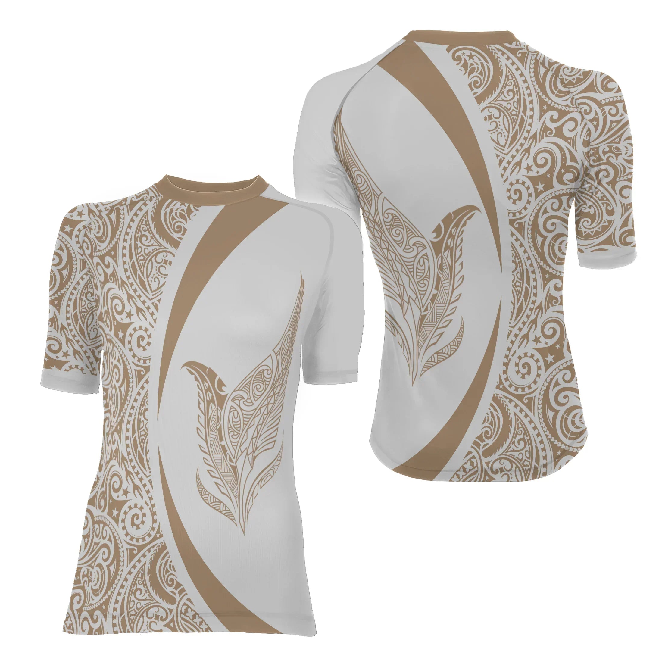 Polynesian Tattoo Women's Short Sleeve Rash Guard – Flexible Performance