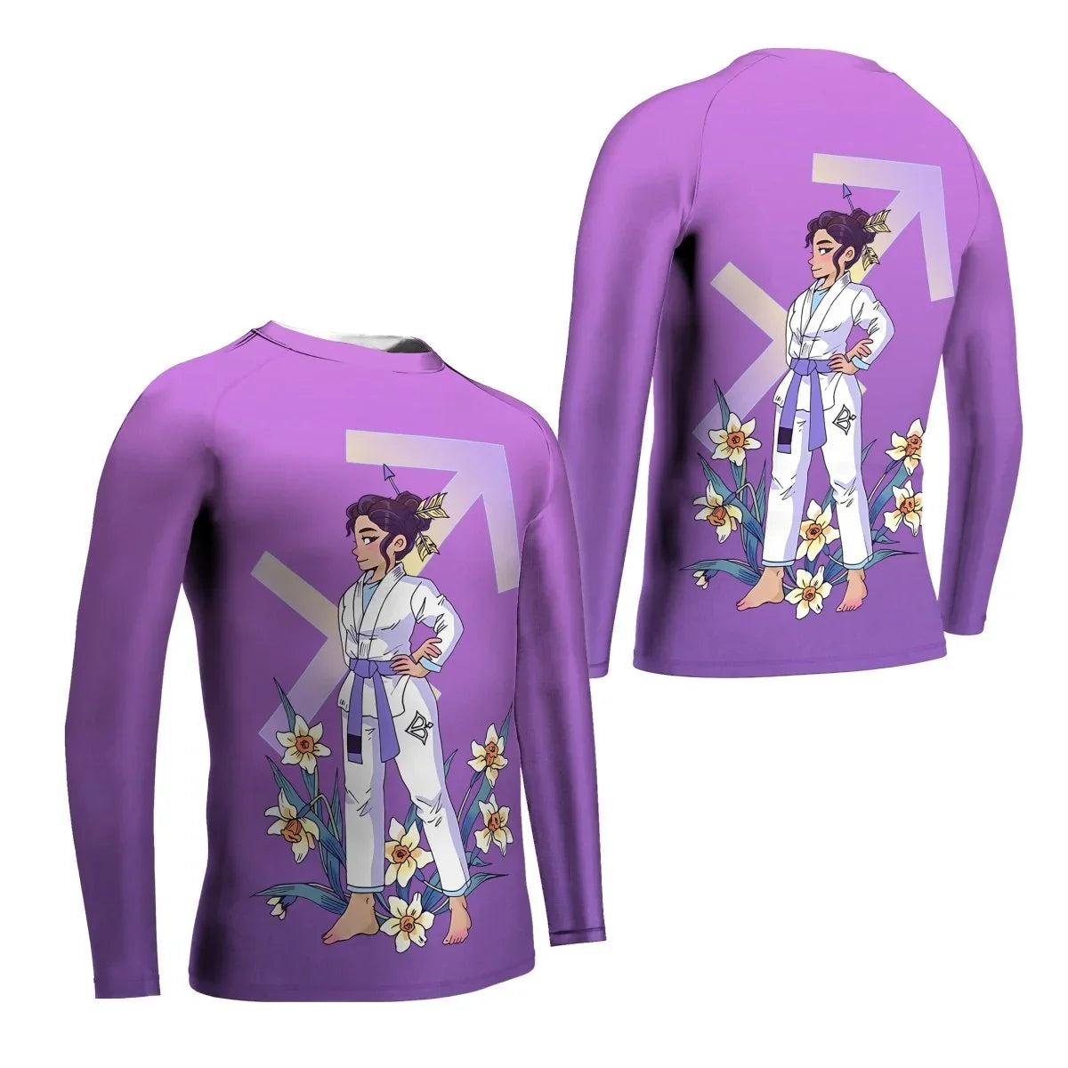 Sagittarius Zodiac Mom Kids Rash Guard | Athletic Wear