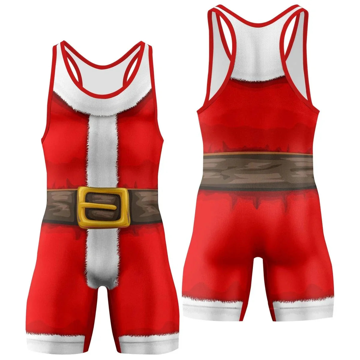 Santa Clause Cosplay Wrestling Singlets | Wrestling Singlets