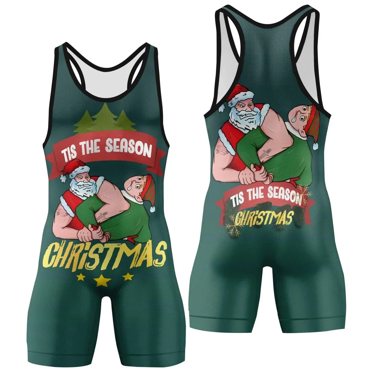 Santa Submission Wrestling Singlets - Dynamic Design
