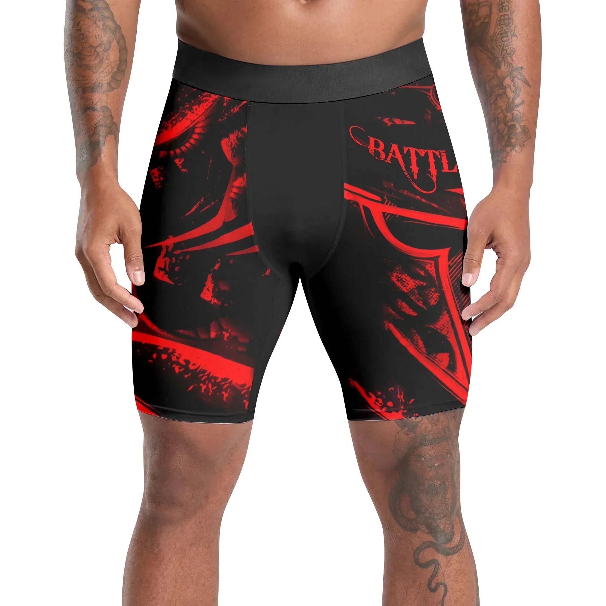 Spartan Red Compression Shorts for Gym & Workouts