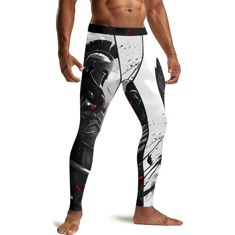 Spartan Warrior Soul Men's Compression Leggings | Viking Stirrup Pants