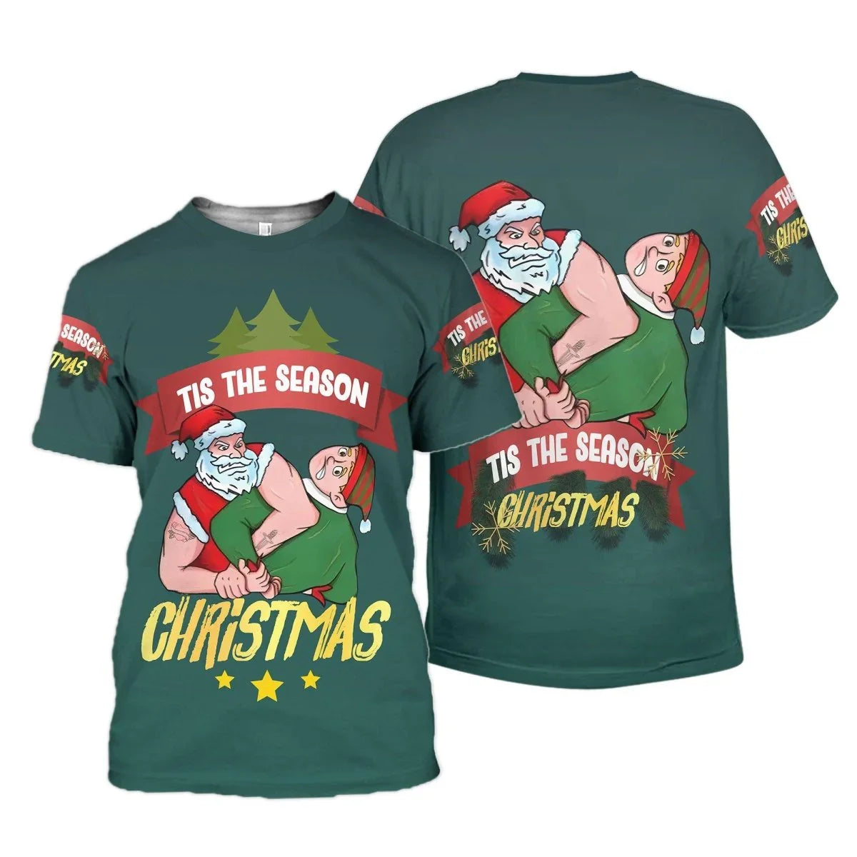Santa Submission T-Shirt | Santa Clause Shirt | Xmas Workout Shirt