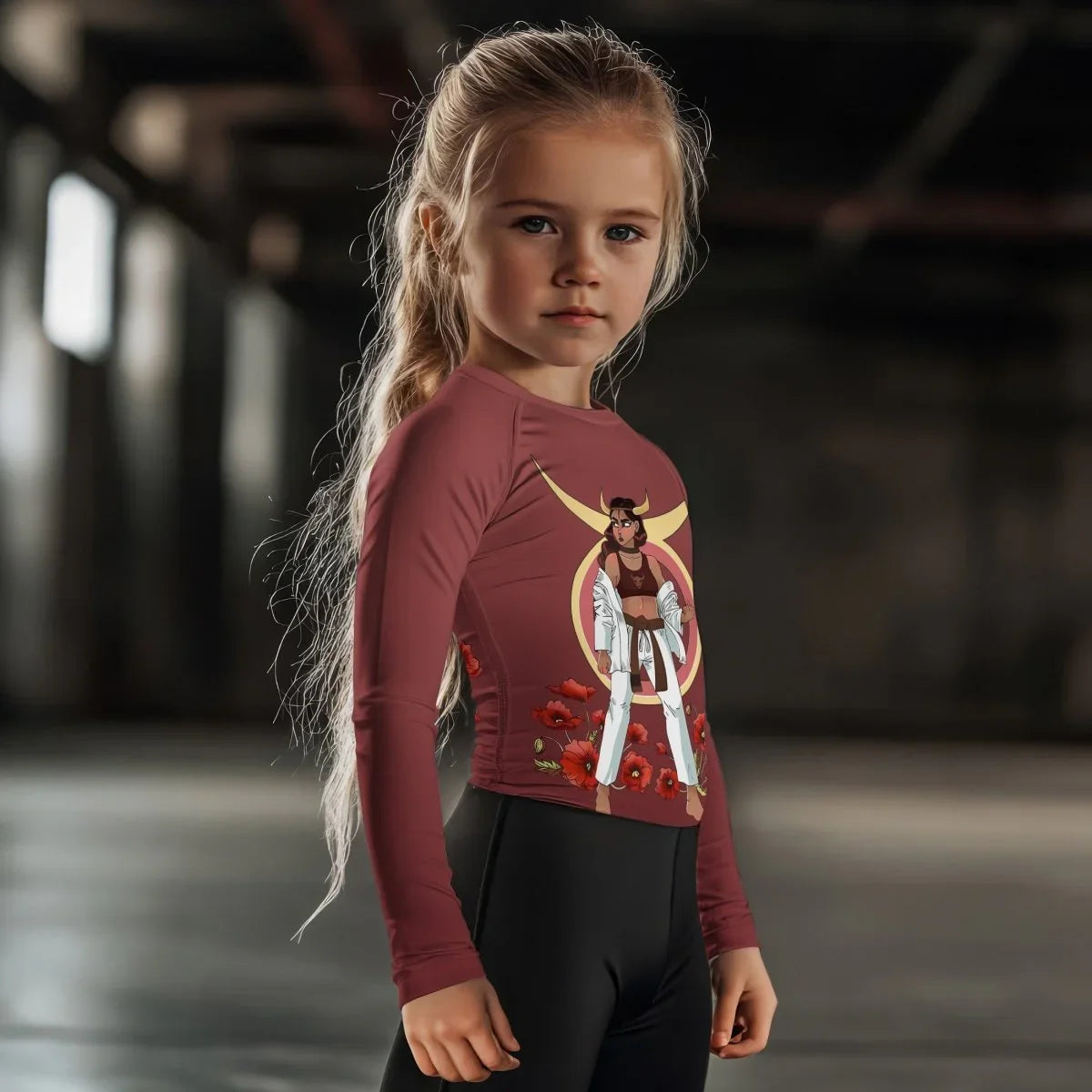 Taurus Zodiac Mom Kids Rash Guard | Athletic Wear