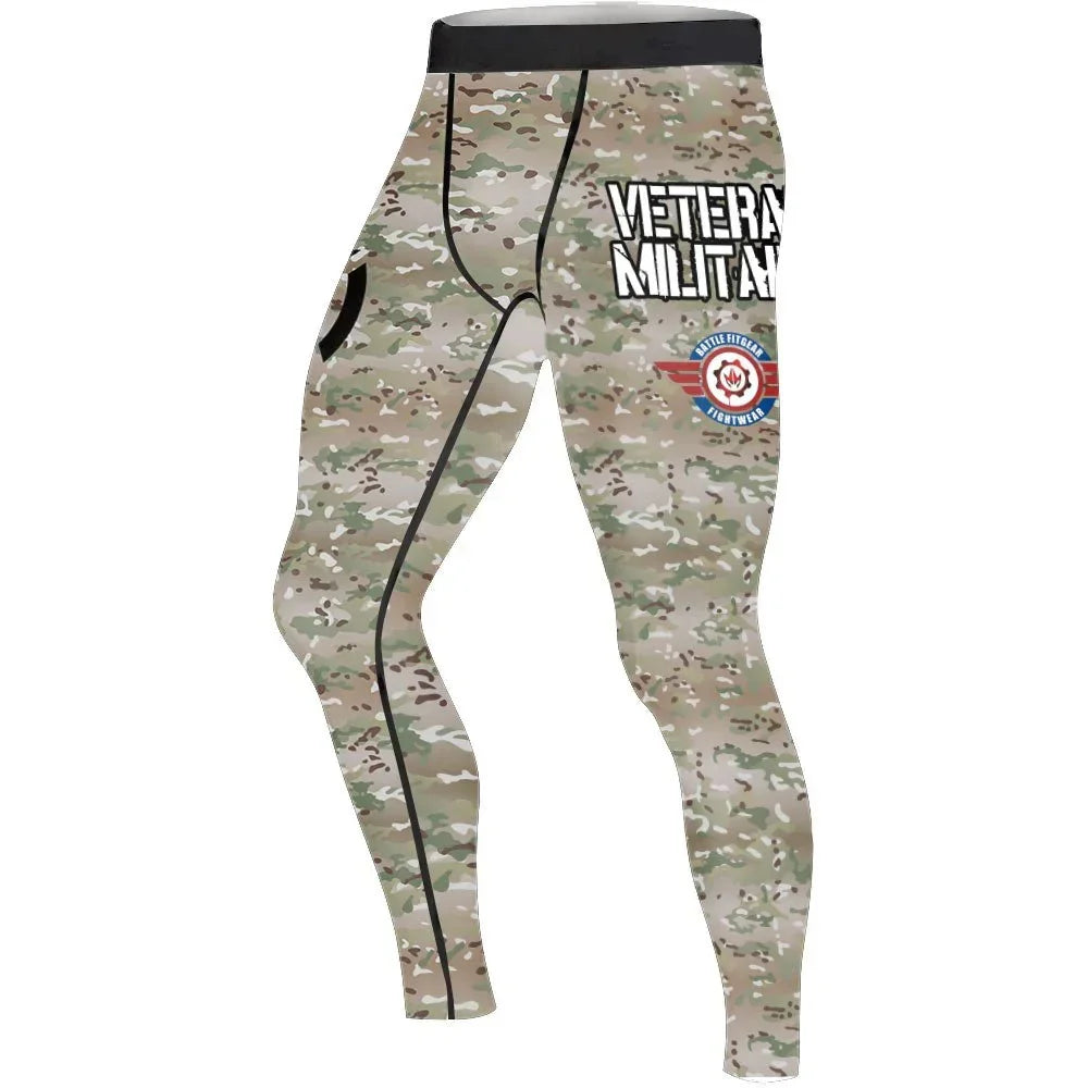 USA Army Veteran Military Men's Compression Leggings | Yoga Tights