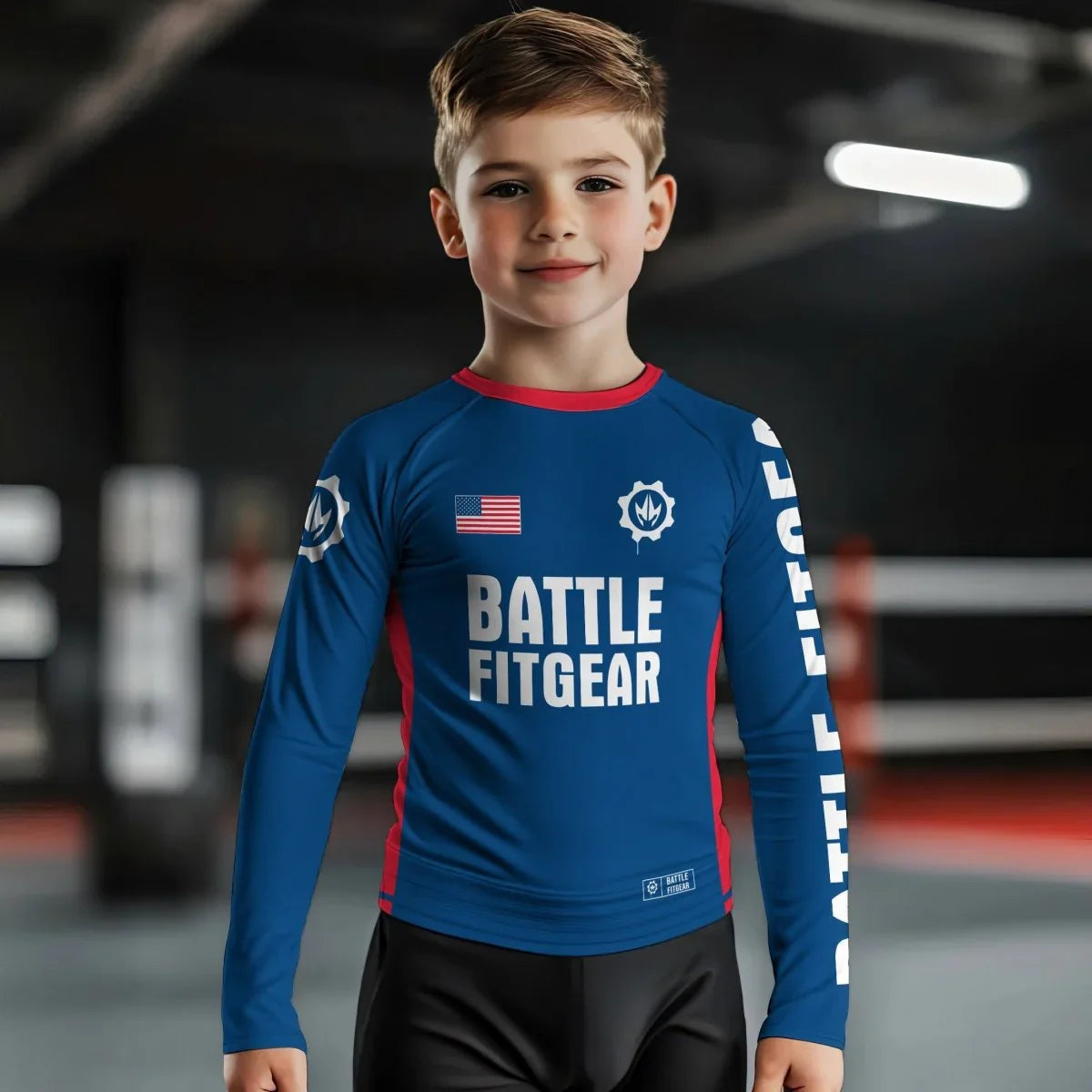 USA Flag Kids Rash Guard | American Rash Guard | Fightwear