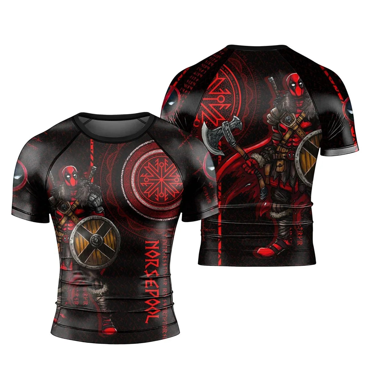 Viking Norsepool Men's Short Sleeve Rash Guard | Deadpool Fightwear