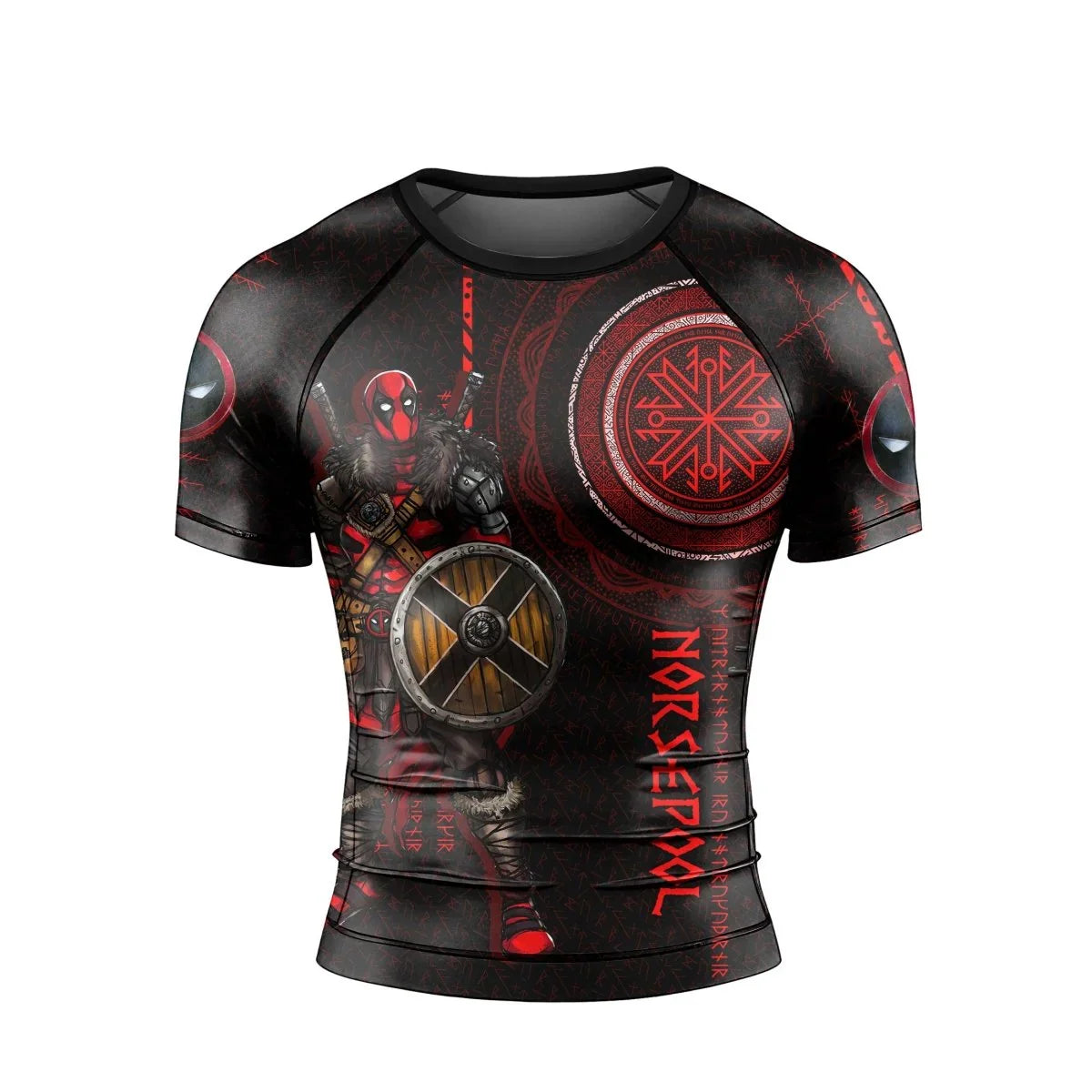 Viking Norsepool Men's Short Sleeve Rash Guard | Deadpool Fightwear
