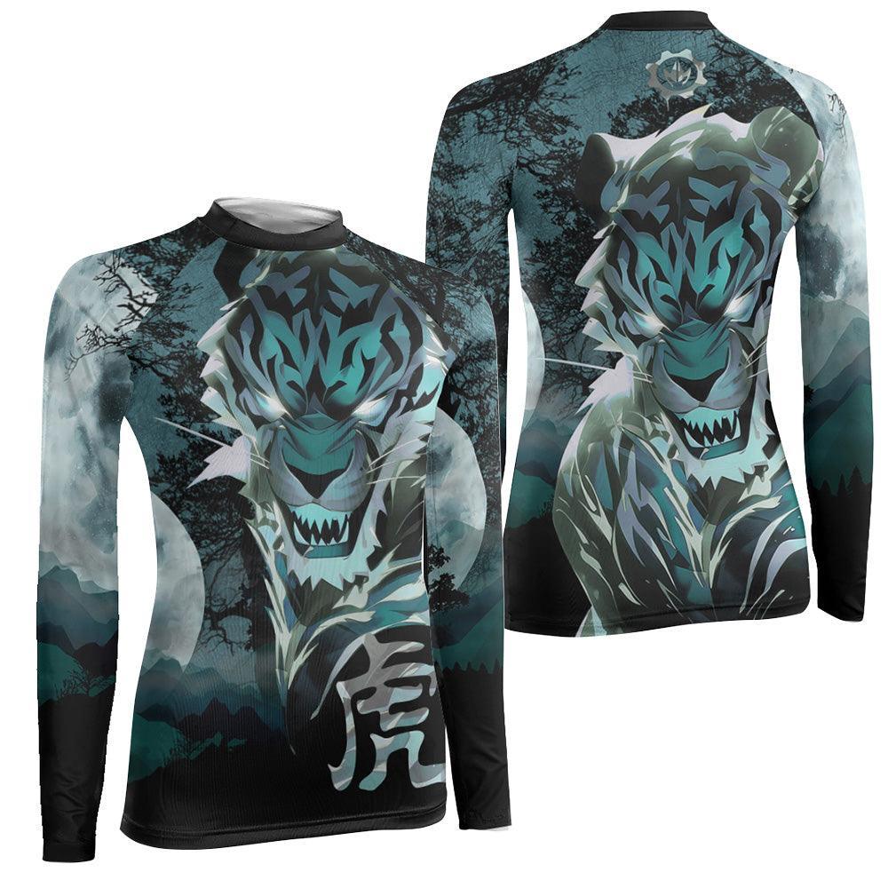 Legend Tiger Soul Women's Long Sleeve Rash Guard | Tiger Workout Shirt