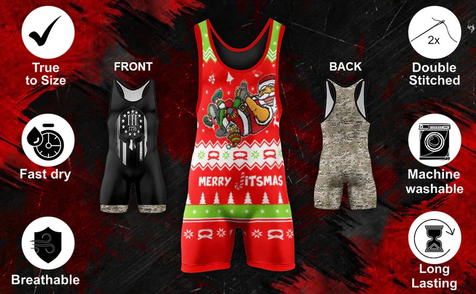 Blood Moon Samurai Wrestling Singlets - Mythic Design Sportswear