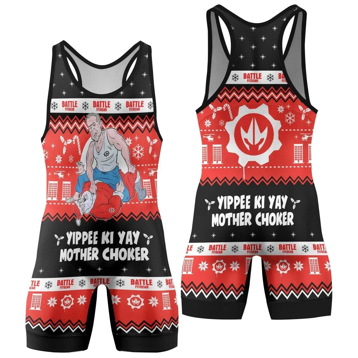 Yippe Ki-Yay Mother Choker Wrestling Singlets | Top Wrestling Gear