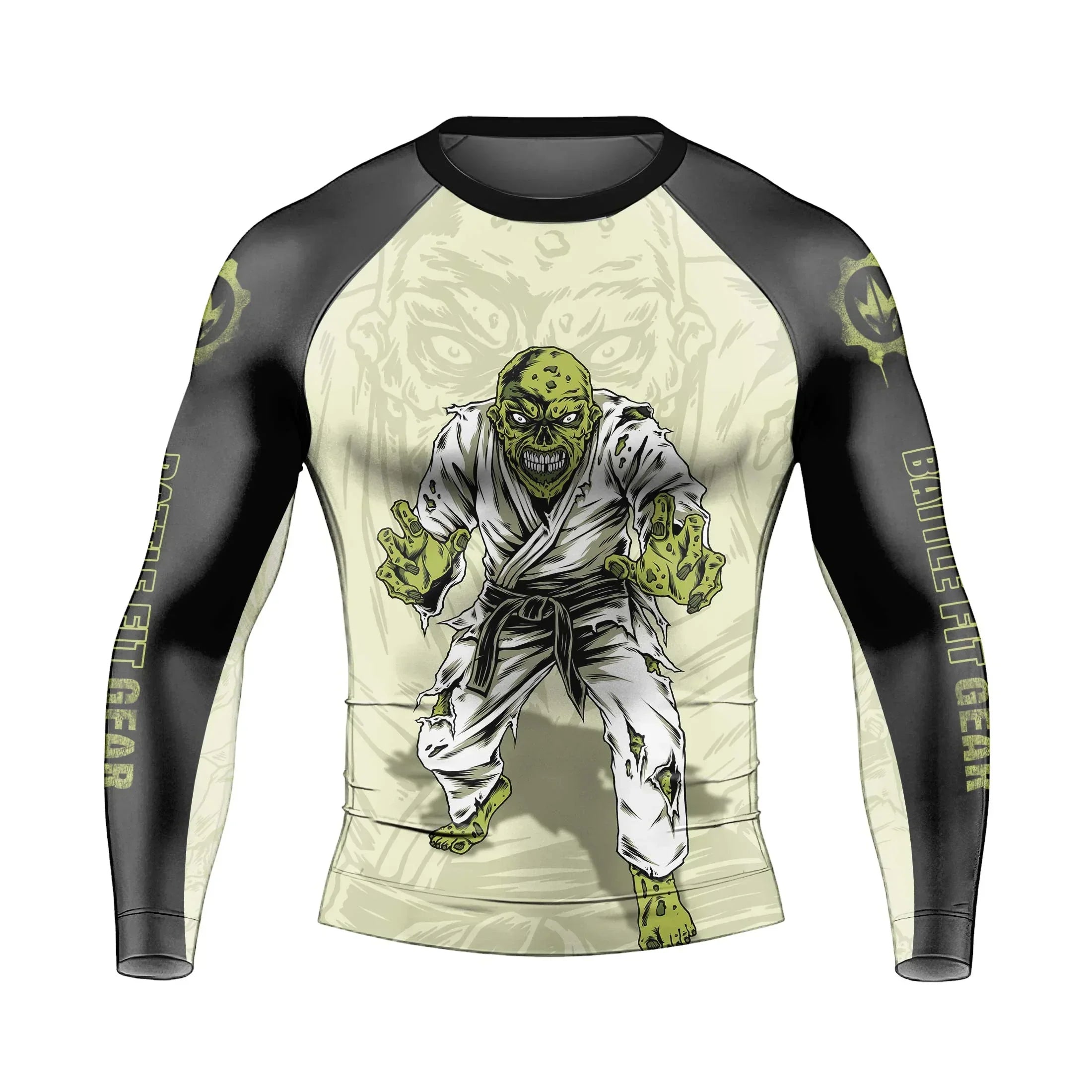 Zombie Knew Jiu Jitsu Men's Long Sleeve Rash Guard | Fightwear