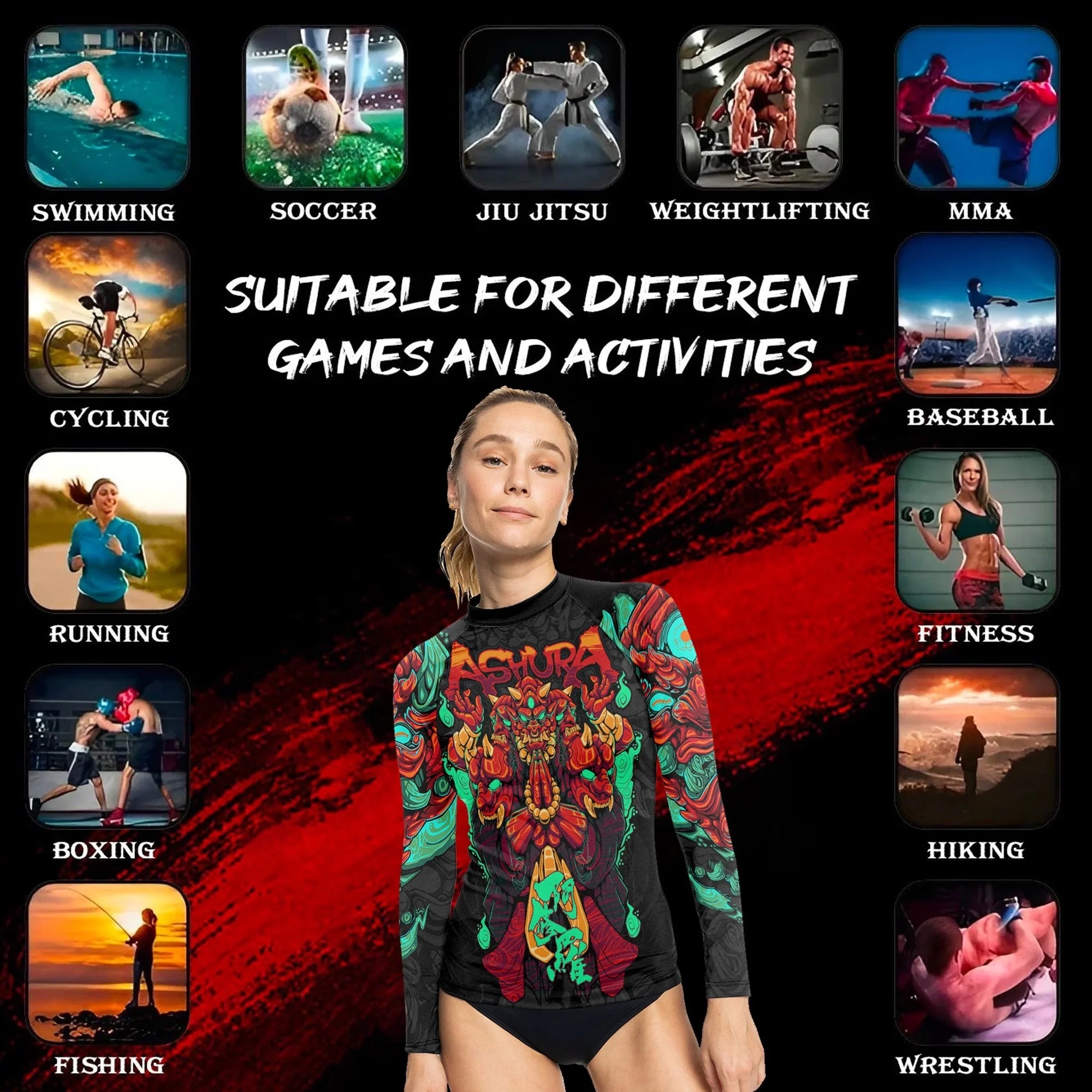Runes Of Loki Women's Long Sleeve Rash Guard | Runes Of Loki Shirt